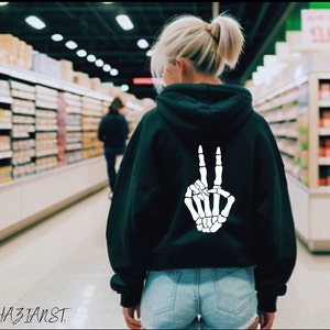 Skeleton Hand Sign Skeleton Sign Stickers Decals Instant - Etsy