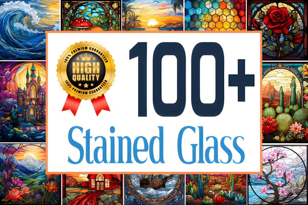 Round Stained Glass Bundle Png High Resolution Commercial - Etsy