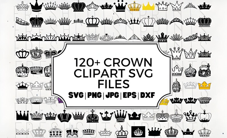 Paquete SVG de corona real, corona de rey svg, corona de reina png ...