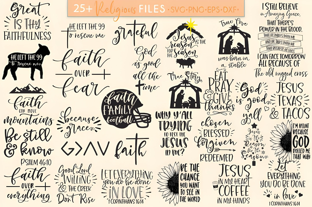 Christian Svg Bundle, Religious Svg Bundle, Motivational Quotes Svg ...