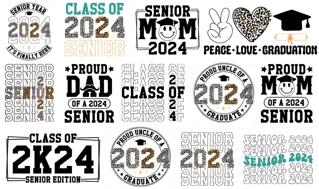 Class of 2024 Bundle Svg, Senior 2024 Svg, Graduation Svg Bundle ...