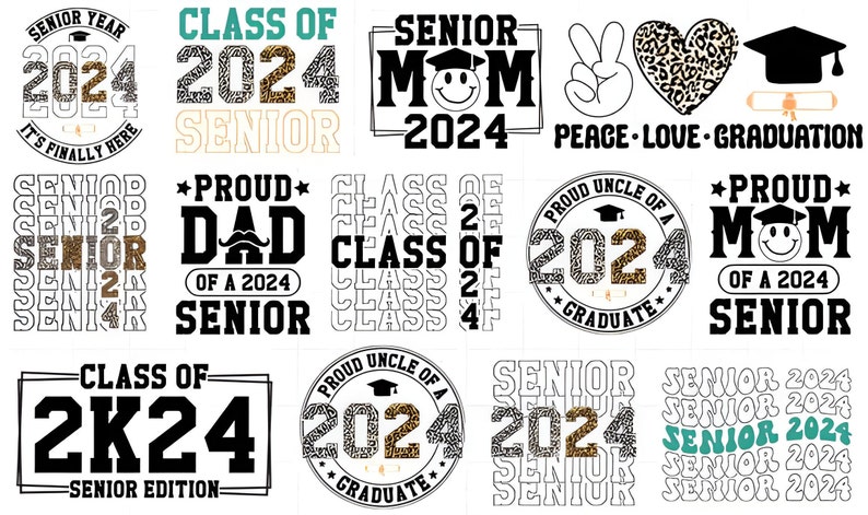 Class of 2024 Bundle Svg, Senior 2024 Svg, Graduation Svg Bundle ...
