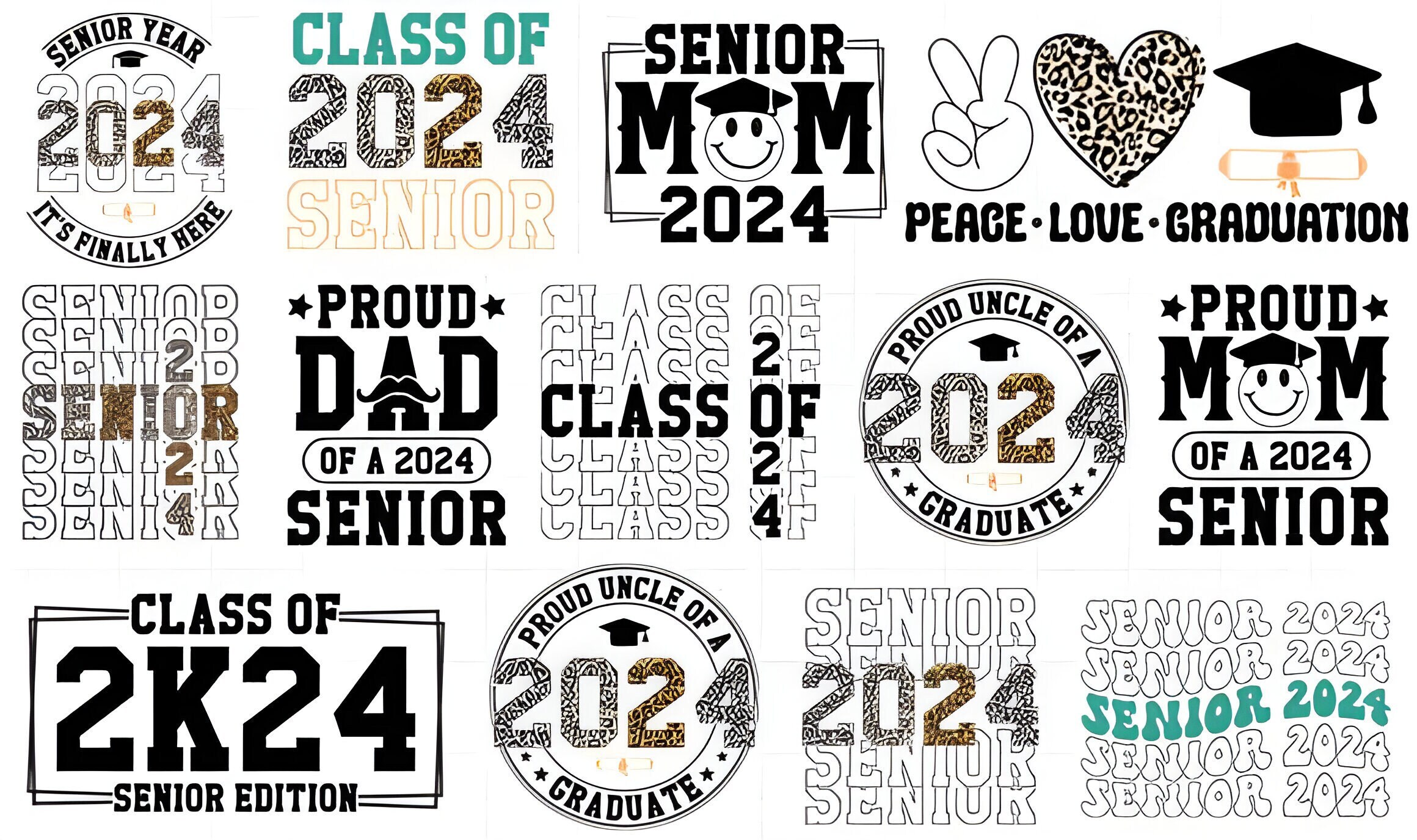 Class of 2024 Bundle Svg, Senior 2024 Svg, Graduation Svg Bundle ...