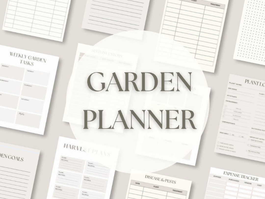 Garden Planner | Printable | Harvest | Gardening Log | Seed Tracker ...