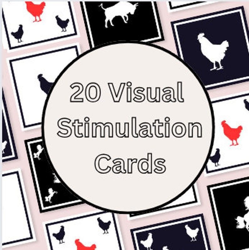 20 Realistic Farm Animal Sensory Cards | Baby Infant Stimulation High ...