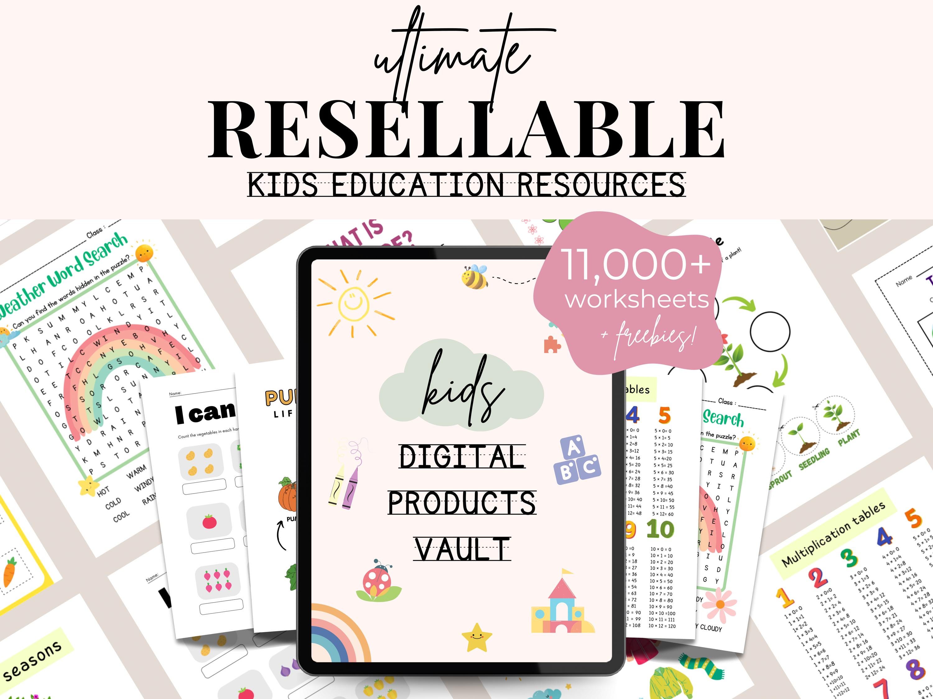 Ultimate Kids Digital Products Bundle| Resell Vault | PLR MRR ...