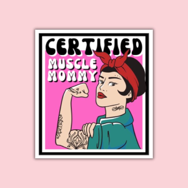 Muscle Mommy Sticker - Etsy