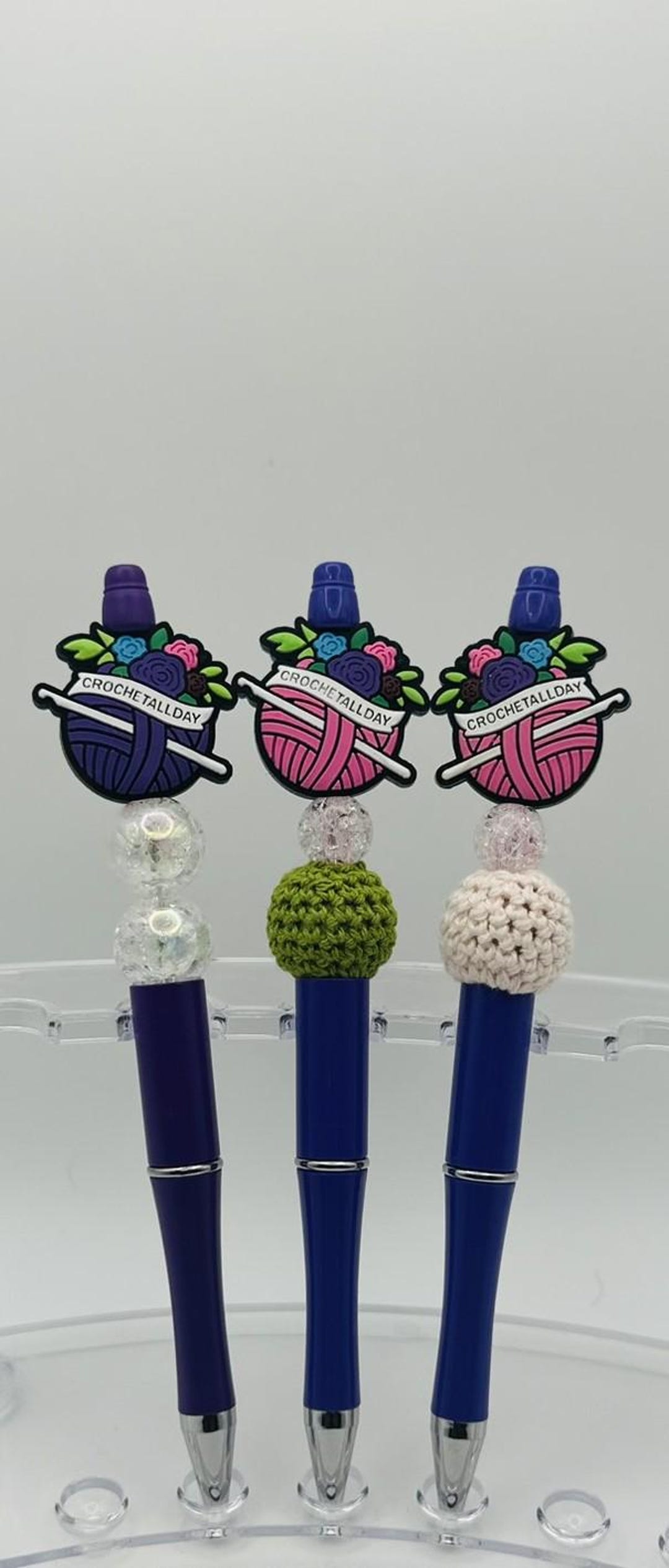 Crochet Pen, Yarn Pen, Crochet All Day Pen, Refillable Ink Pen - Etsy