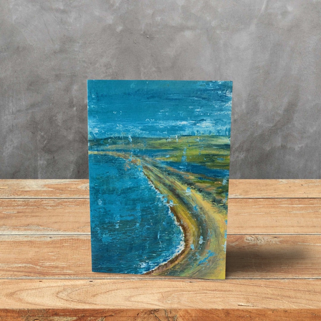 Dorset Landscape Blank Greetings Card ~ "chesil Beach" - Etsy