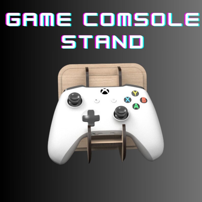 Laser Cut Wooden Game Controller Stand, Headphone and Joystick Holder ...