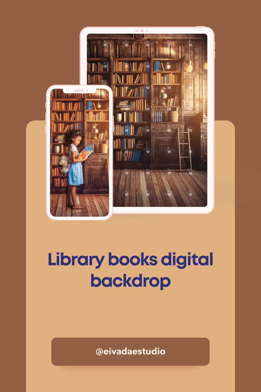 Vibrant Colourful Back to School Library Books Digital Background ...