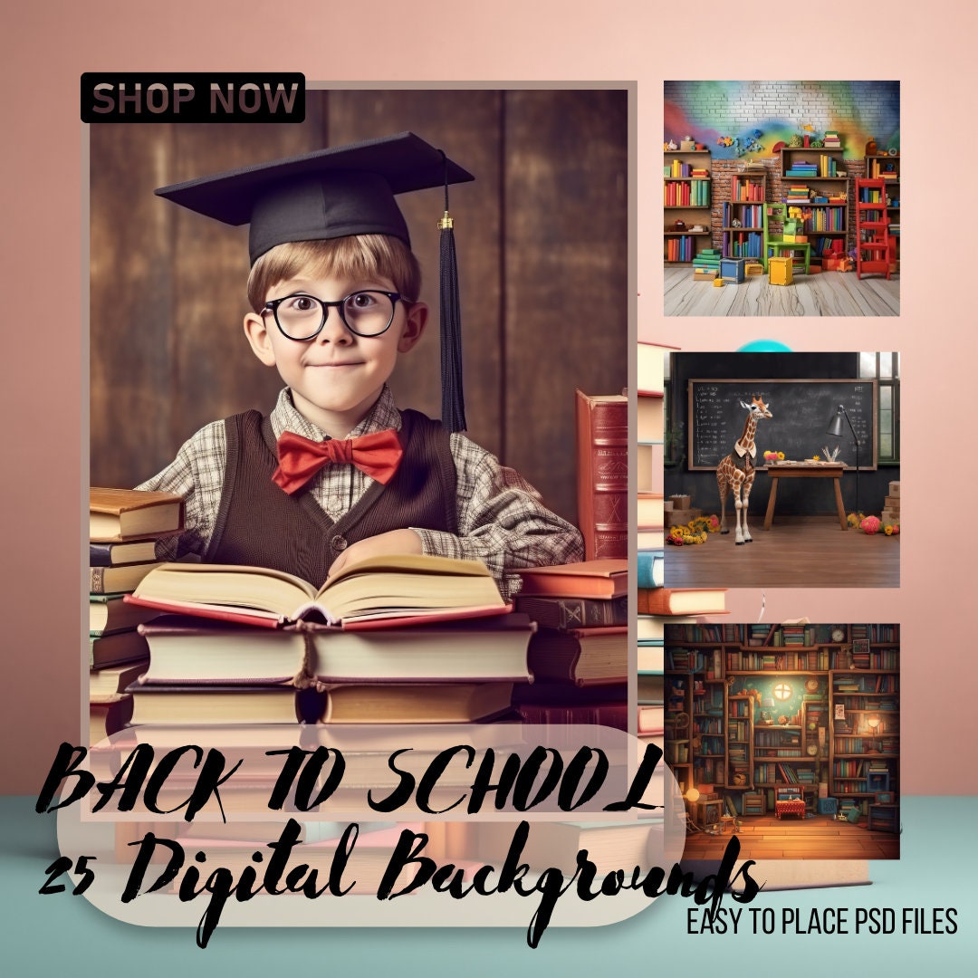 25 Back to School September 2023 New Ultimate Digital Backdrops Easy to ...