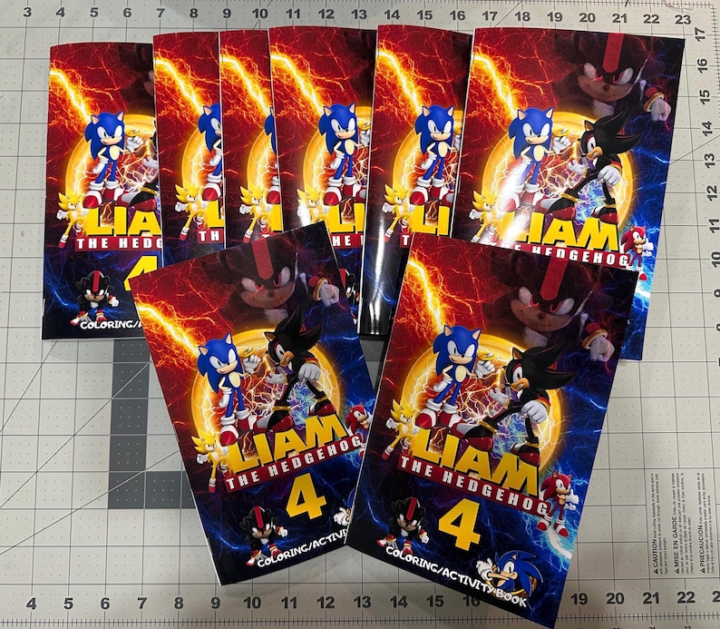 Sonic Birthday Coloring Books | Kids Party Favors | ANY THEME Coloring ...