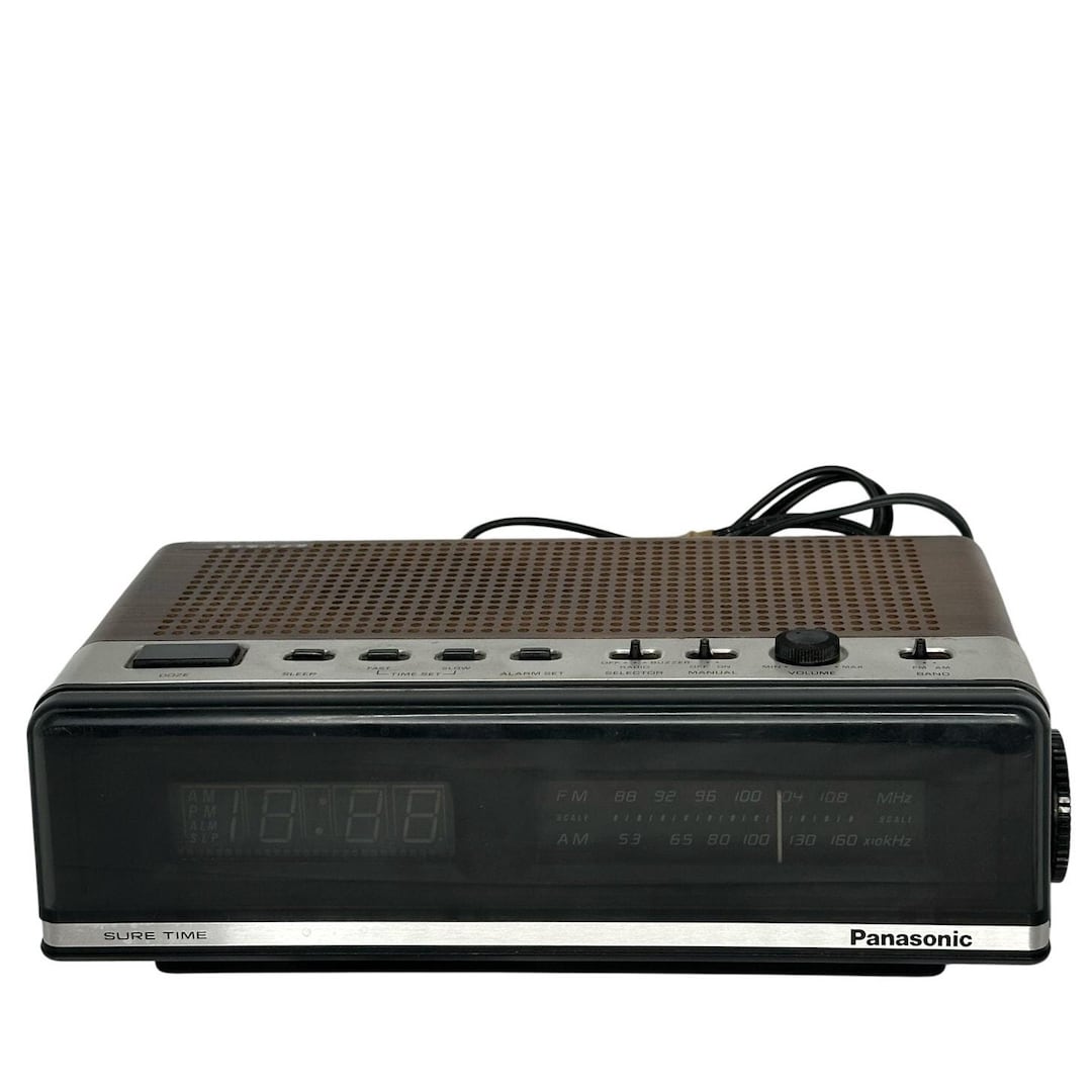 Vintage 1980s Panasonic Sure Time RC-76 Digital Radio Alarm Clock AM/FM ...