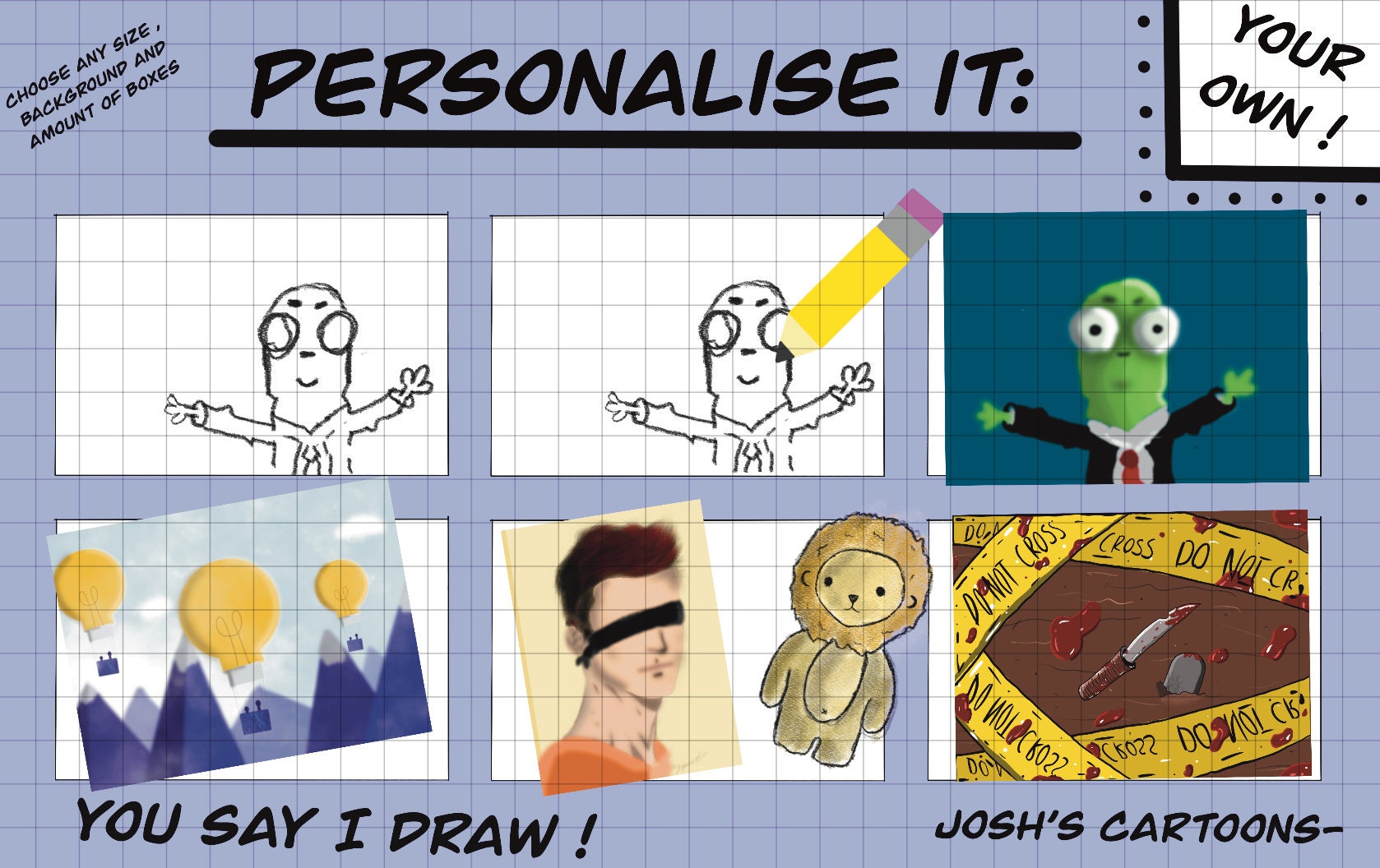 CUSTOM COMIC STRIP - Etsy