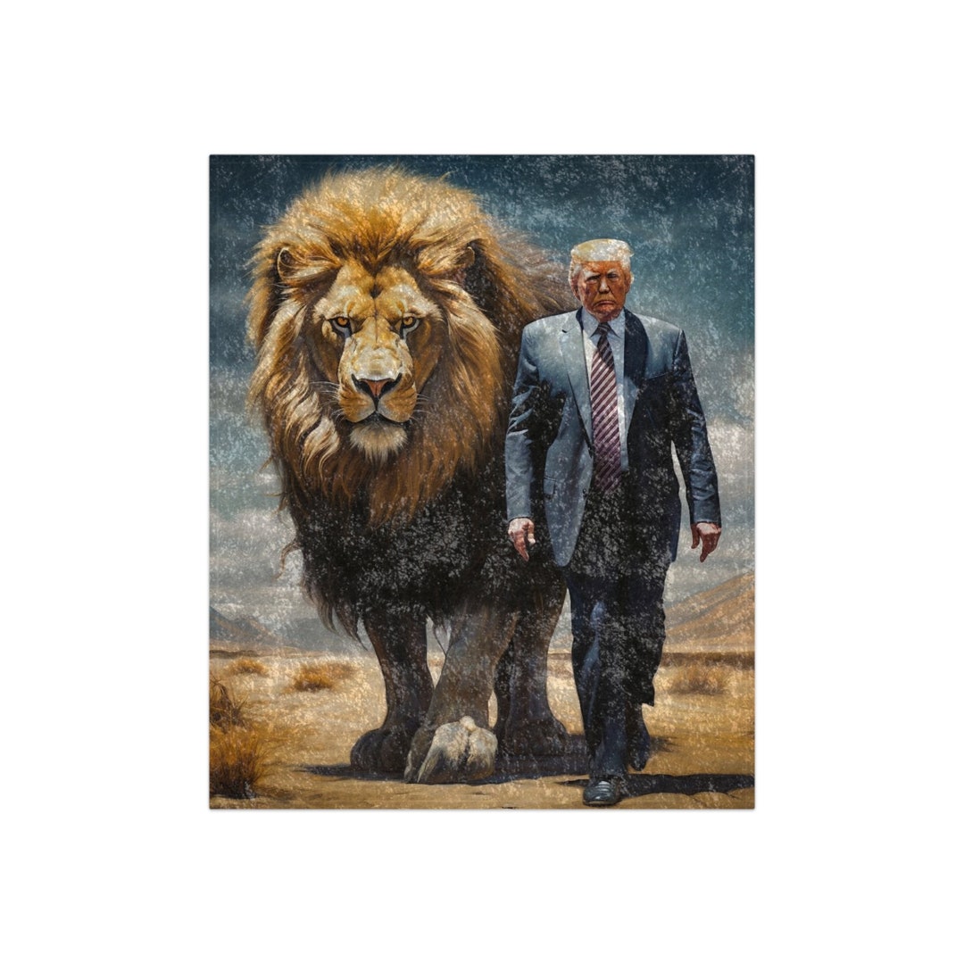 Donald Trump Crushed Velvet Blanket, Donald Trump Lion, Lion Blanket ...