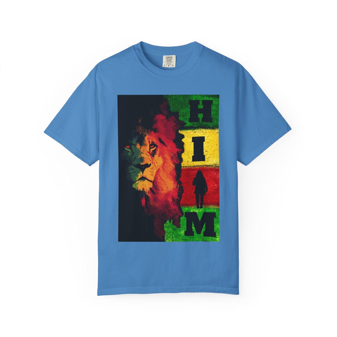 Bold Rasta Tee, His Imperial Majesty Lion Graphic Tee, Unisex Summer ...