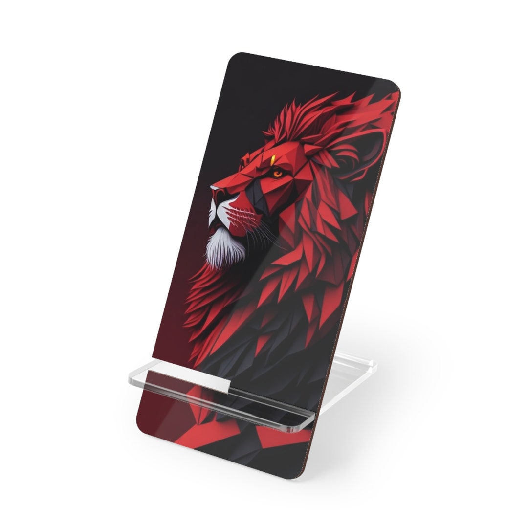 Lion Phone Display Stand, Lion Mobile Stand, Lion Silhouette, Lion Head ...