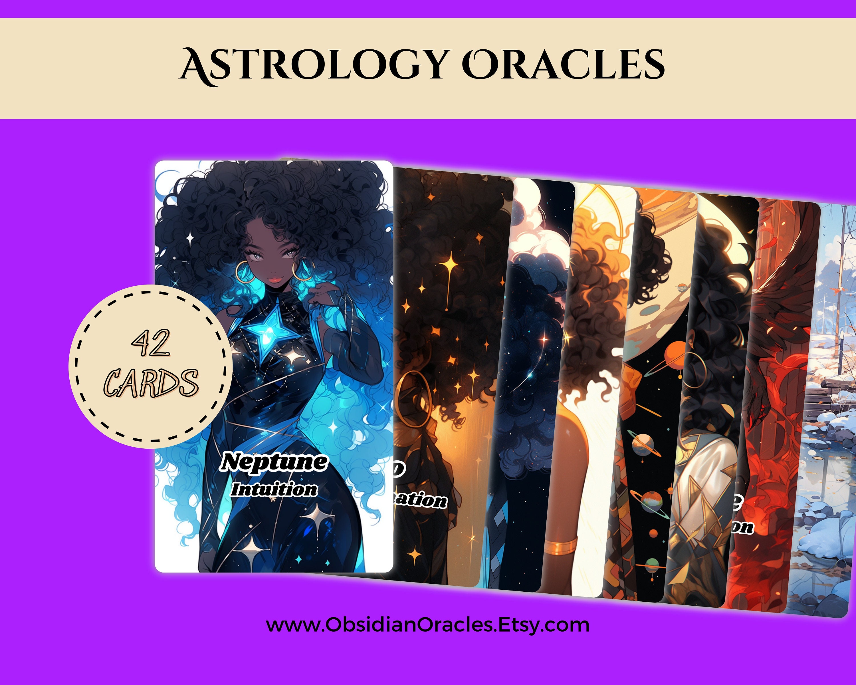Printable Astrology Insights Oracle Deck - Zodiac Signs, Planetary ...