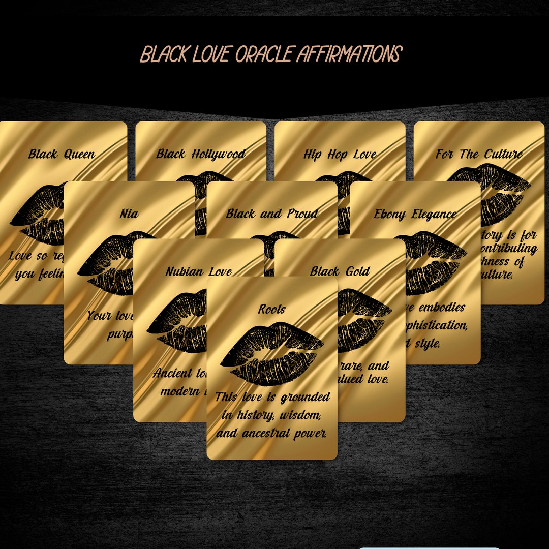 Printable Oracle Cards: Black Love Oracle Deck - Celebrating the Beauty ...