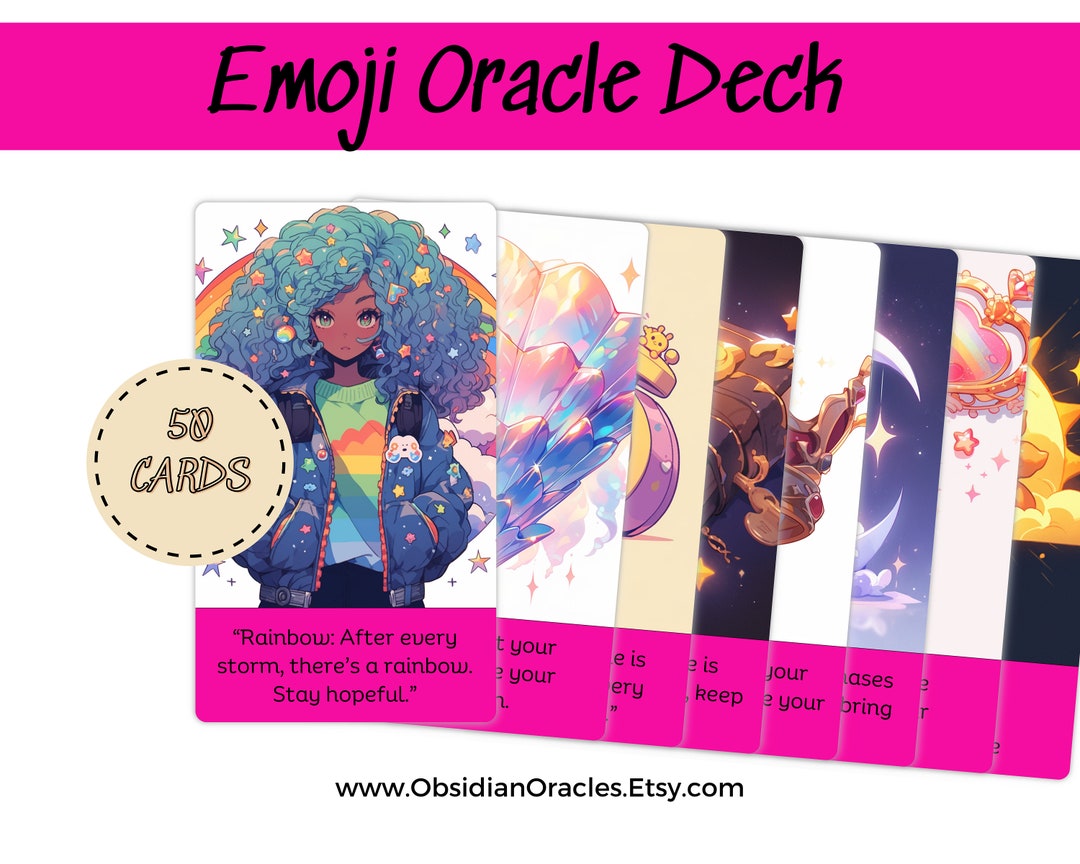 Oracle Cards Emoji Talk Motivational Affirmations and Oracles - Etsy