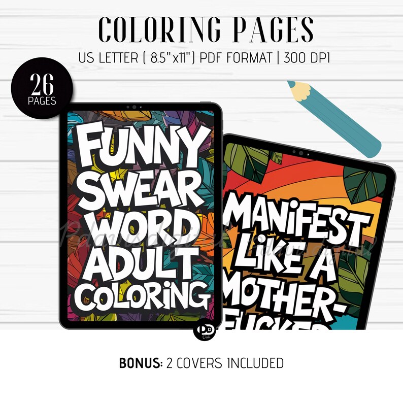 Funny Swear Word Coloring Pages: Profane Adult Quotes (PDF Download) - Etsy