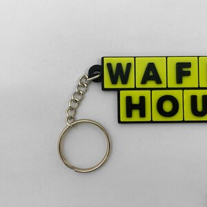 Personalized Waffle House Logo Keychain Backpack Charm Luggage Tag ...