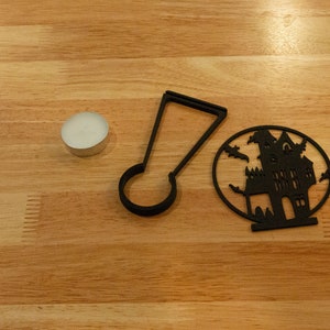 Haunted House Tealight Shadow Caster - Halloween Tea Light Holder - 3D ...