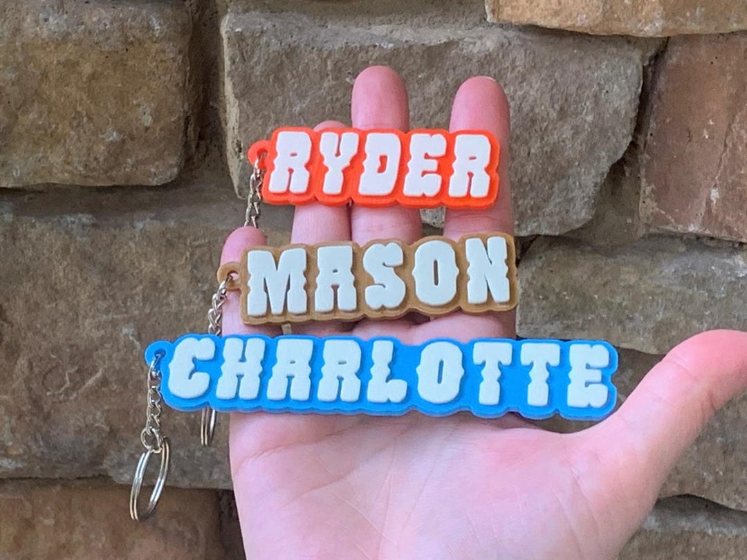 Custom Rustic Keychain - Personalized Cowboy Keychain - Two Tone Key ...