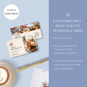 Editable Chef & Catering Business Cards Template INSTANT DOWNLOAD DIY ...