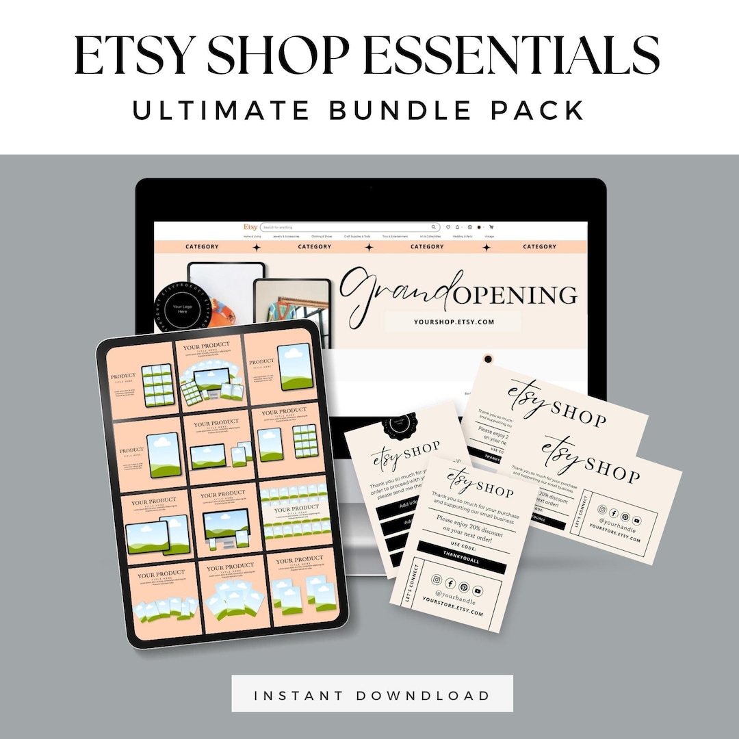 Etsy Shop Business Base Templates Ultimate Bundle Pack INSTANT DOWNLOAD ...