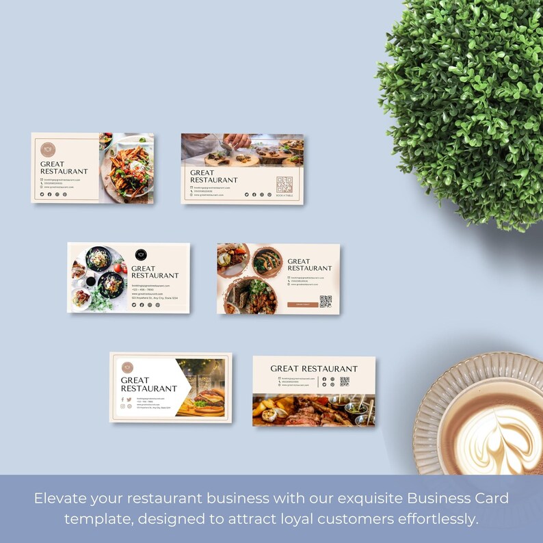Editable Chef & Catering Business Cards Template INSTANT DOWNLOAD DIY ...