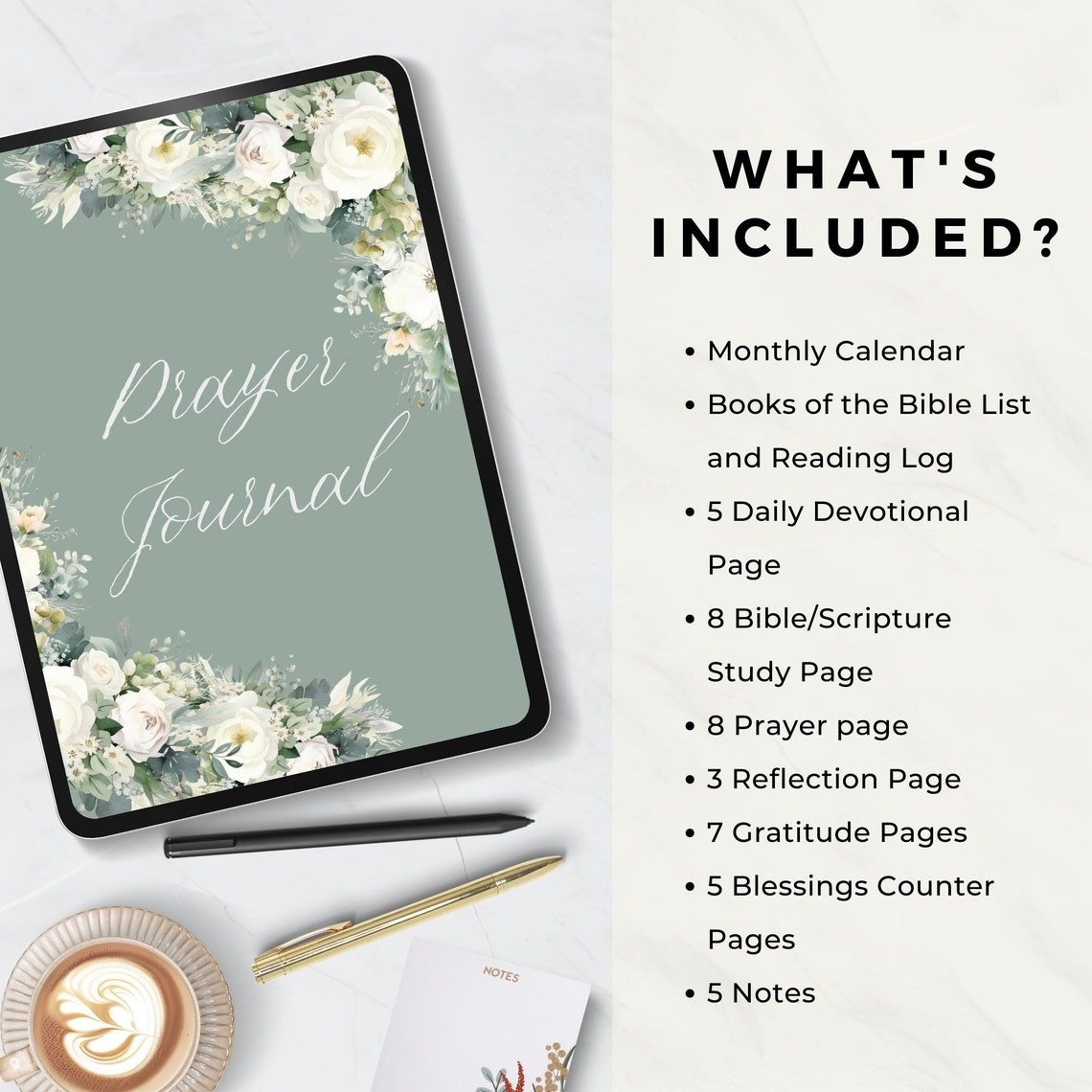 Sage Green Christian Prayer Planner INSTANT DOWNLOAD Digital Faith ...
