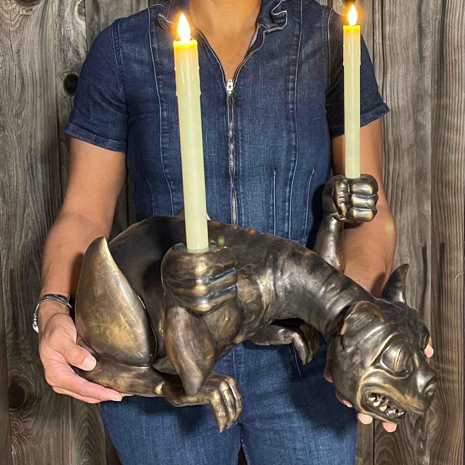 Haunted Mansion Decor Gargoyle Large 17" Wide Giant - Etsy