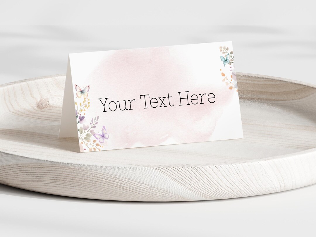 Wildflower Party Food Tent Label | Instant Download | Editable Template ...