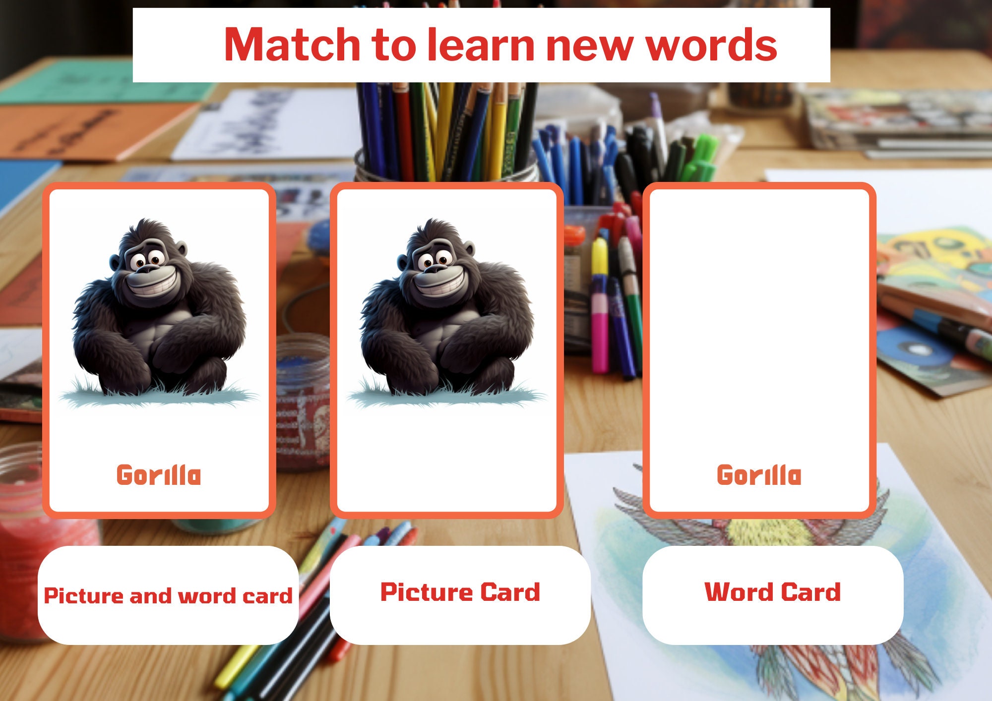 Jungle Animals Flashcards 16 Printable Educational Flashcards for ...