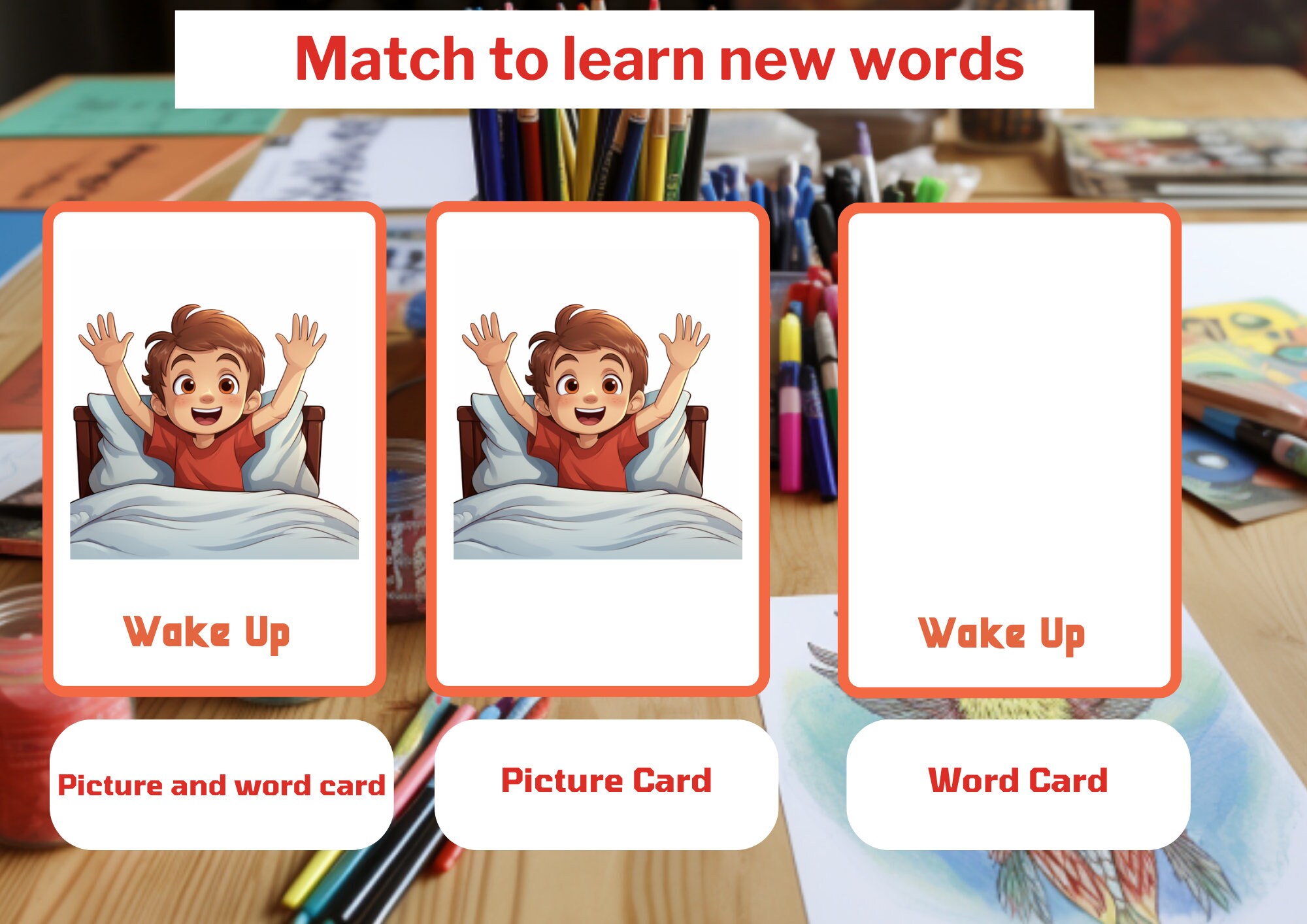 Flashcards for Kids 16 Daily Routine Themed Printable Cards for ...