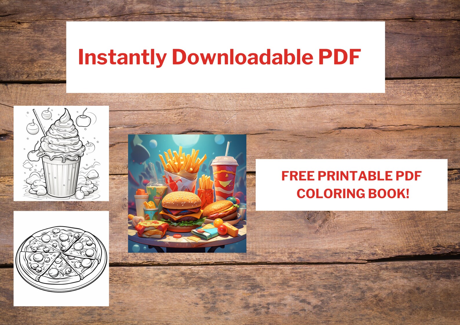 Fast Food Themed Flashcards 16 Printable Educational Flashcards for ...