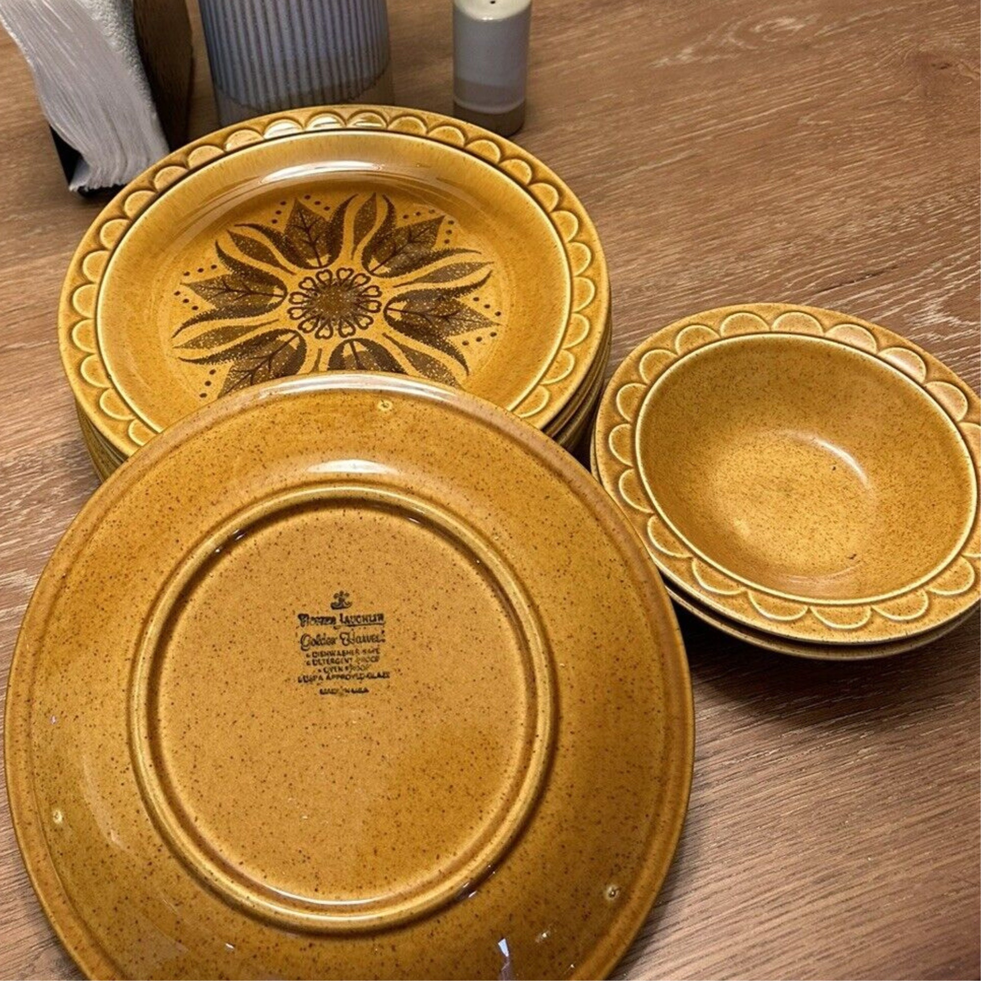 1970s Golden Harvest Plates and Bowls by Homer Laughlin - Etsy