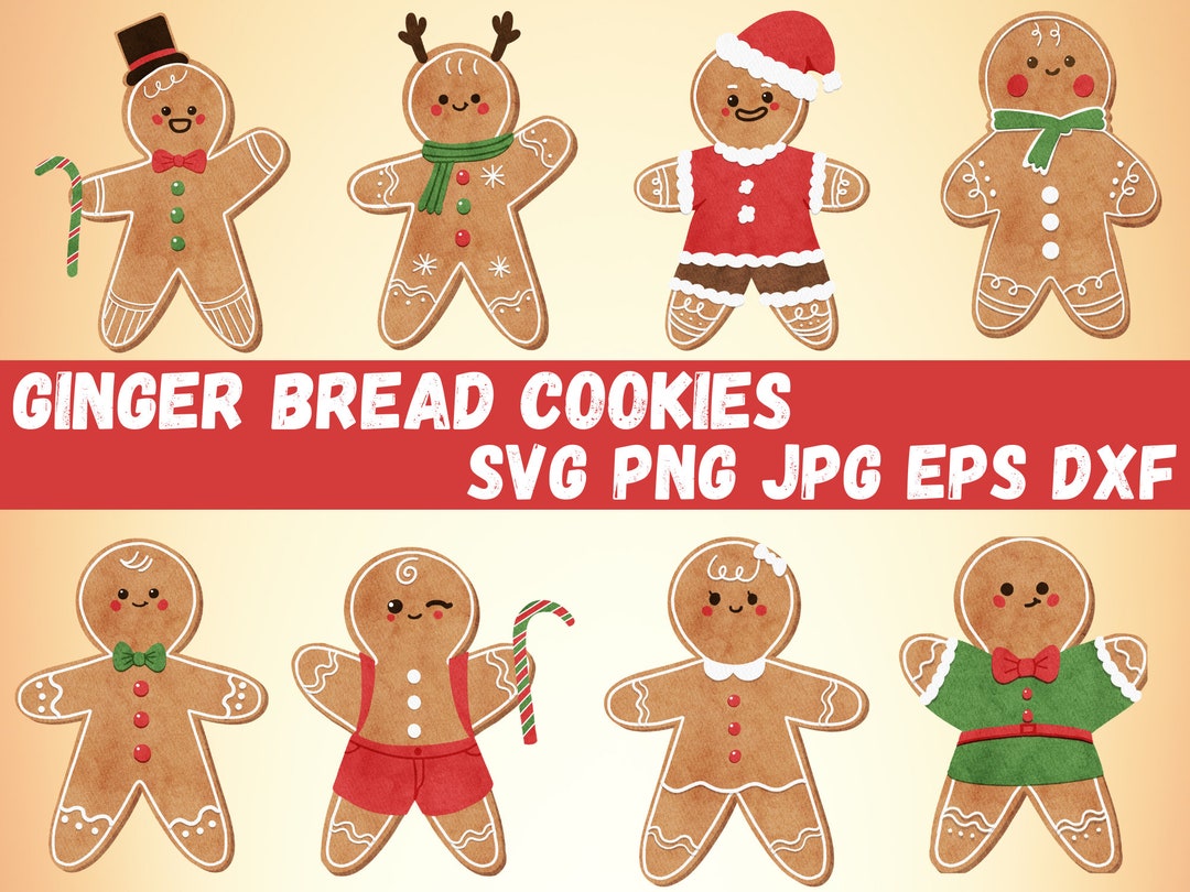Best Ginger Bread Cookie Clipart , Set of 8 , High Quality Images ...