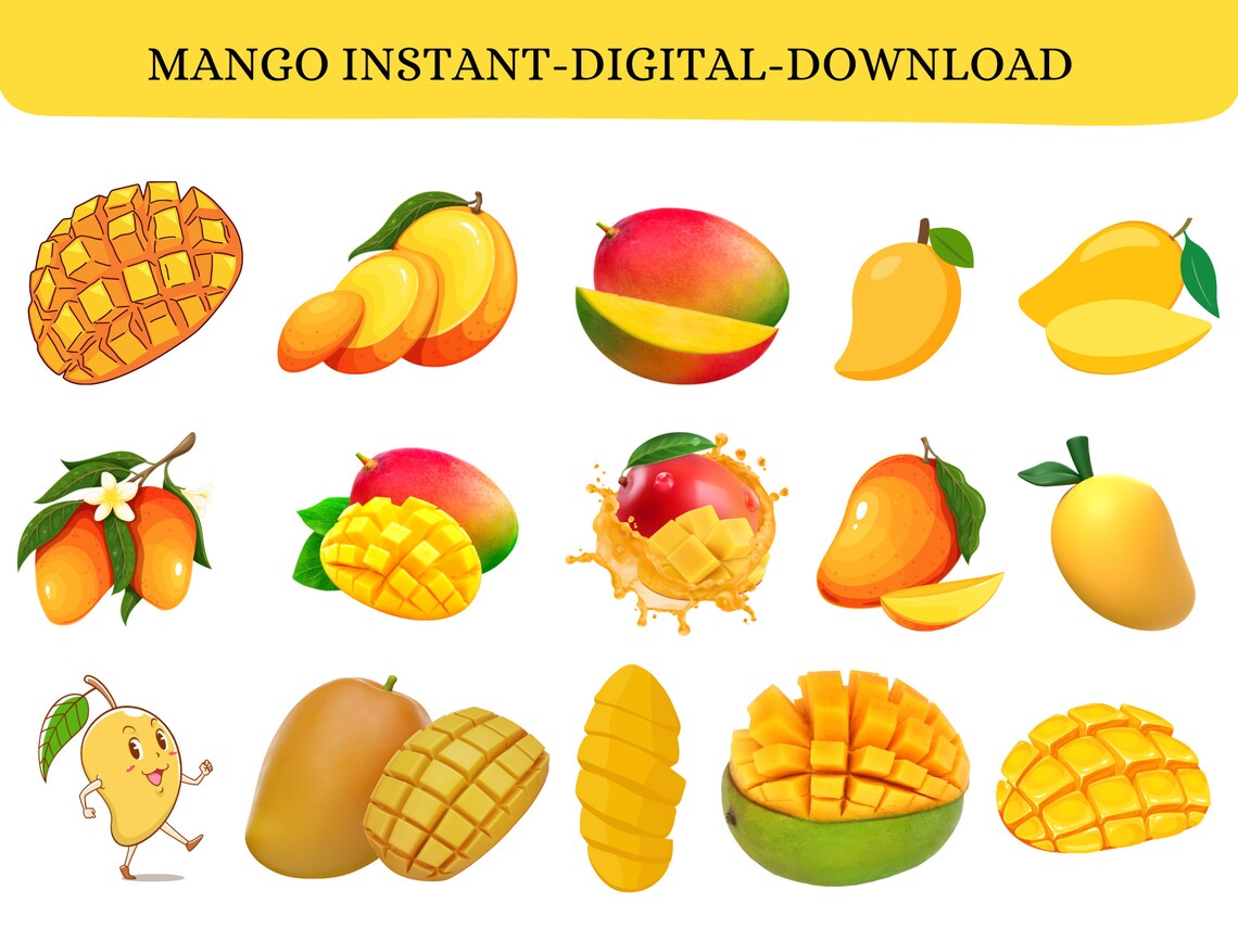 Mango SVG | Mango PNG | Mango Digital Downloadable | Mango Fruit Clip ...
