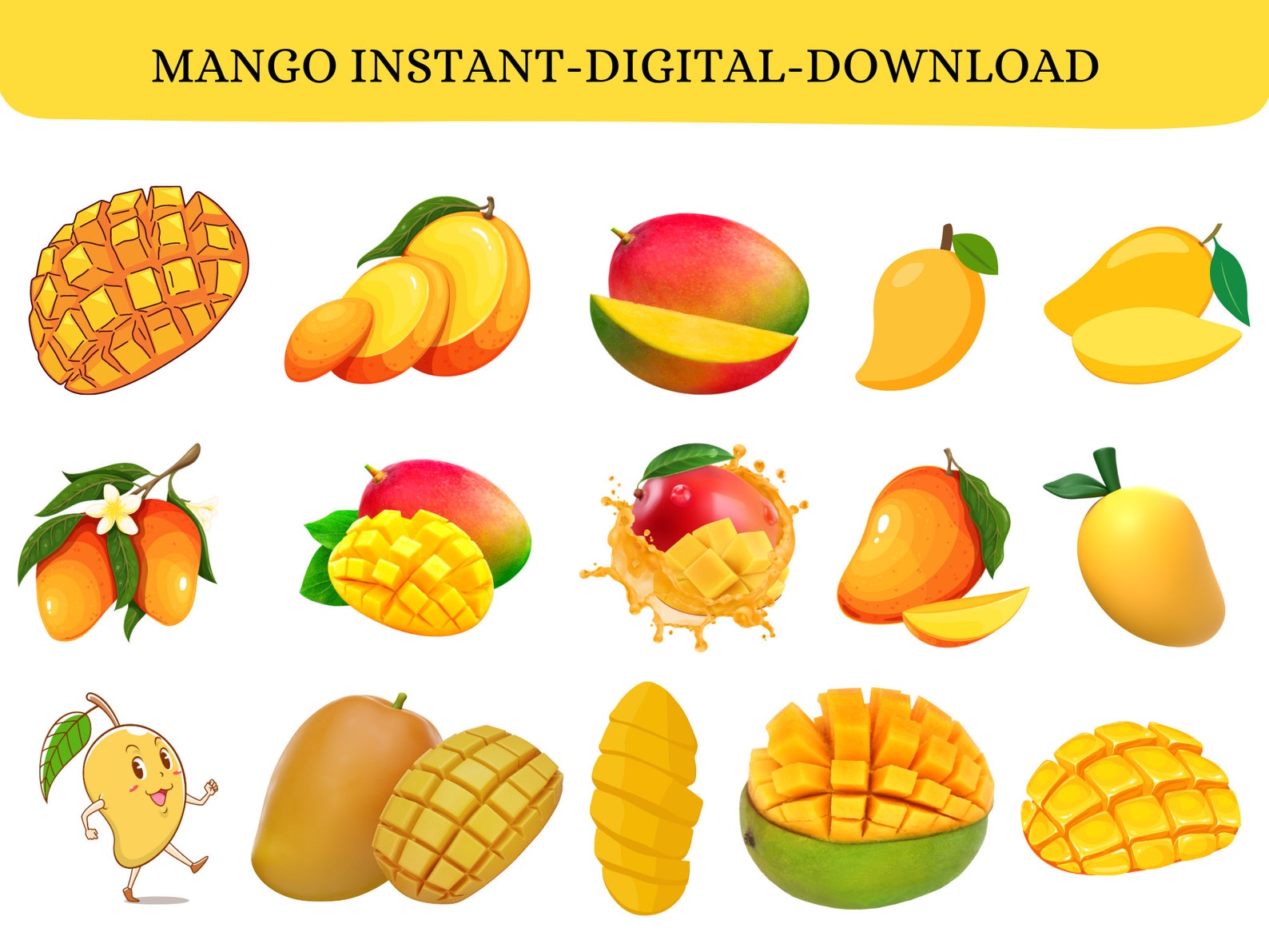 Mango SVG | Mango PNG | Mango Digital Downloadable | Mango Fruit Clip ...