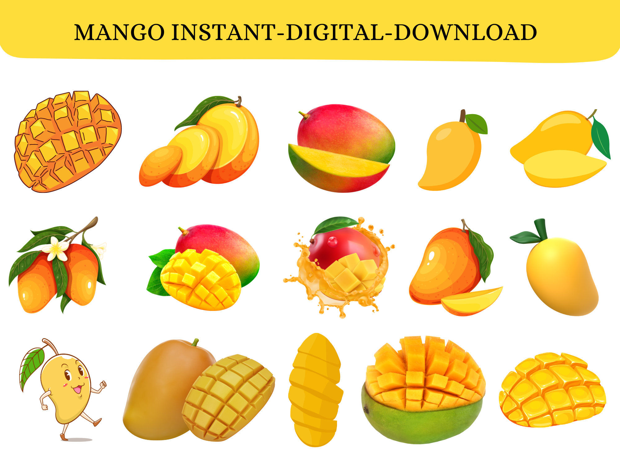 Mango SVG | Mango PNG | Mango Digital Downloadable | Mango Fruit Clip ...