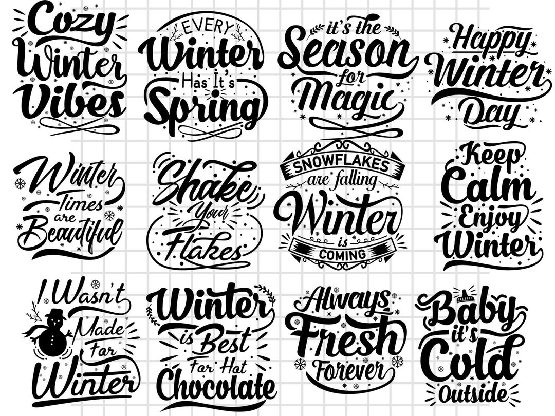 Winter SVG Bundle\ Christmas Svg\ Winter Svg\ Santa Svg\ Christmas ...