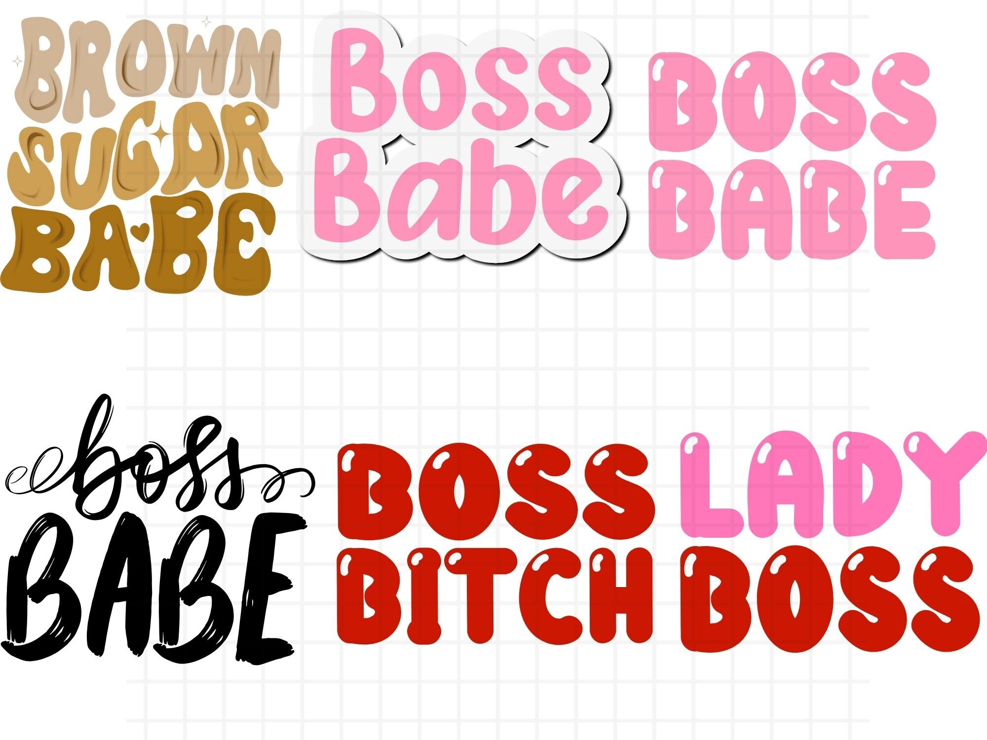 Boss Lady\ JPG\ Png & SVG DXF Cut File\ Printable Digital\ Lips ...