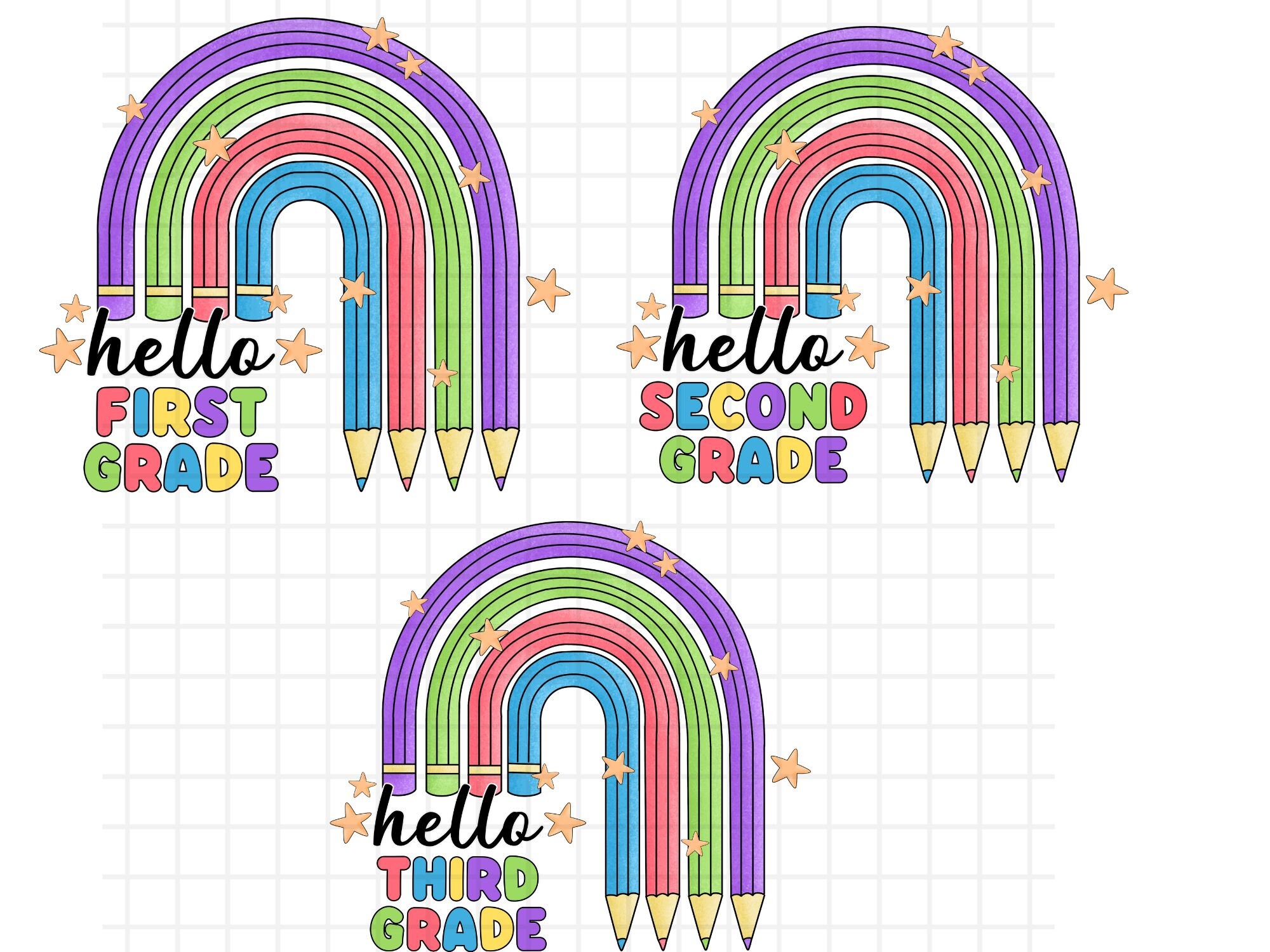 Hello Grade Svg Bundle 1st Day of School Shcool Grade Gift - Etsy