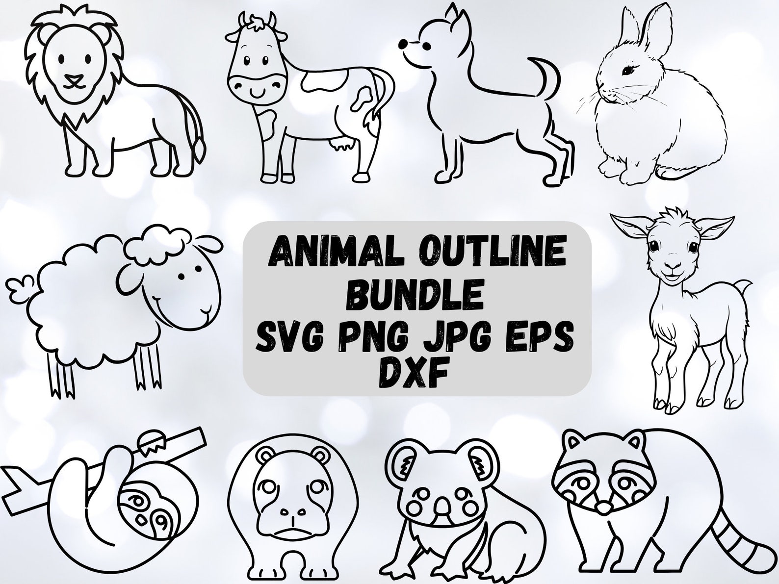 Best Animal Outline Svg , Animal Outline Svg Bundle , Safari Animal ...