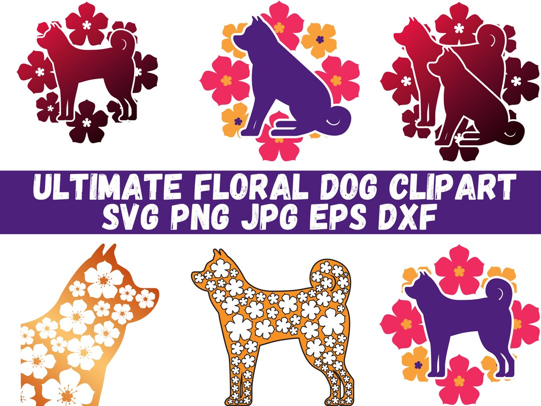 Ultimate Floral Dog Clipart , Best and High Quality Clipart Bundle ...