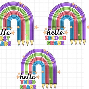 Hello Grade Svg Bundle\ 1st Day of School\ Shcool Grade Gift Svg ...