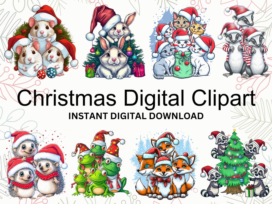 Christmas Digital Clipart ,holiday Clipart , Christmas Png , Christmas ...